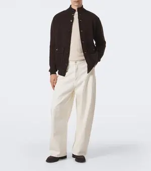 ALLUDE Wool And Cashmere Cardigan - Brown