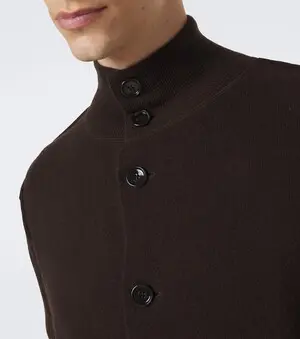 ALLUDE Wool And Cashmere Cardigan - Brown