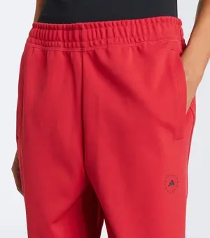 Adidas By Stella McCartney Recycled Polyester Jersey Sweatpants - Red