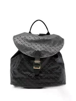 GHERARDINI Logo-print Buckle-fastening Backpack - Black
