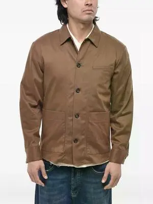 PAOLO PECORA Patch-pocket Overshirt - Brown