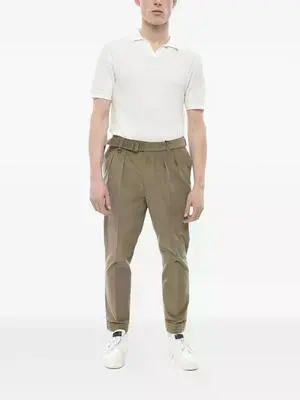 PAOLO PECORA Corduroy Pleated Cotton Trousers