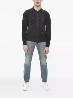 PAOLO PECORA Ribbed Zip-up Cardigan