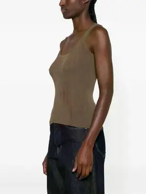 Max Mara Editta Ribbed Knit Tank Top - Green