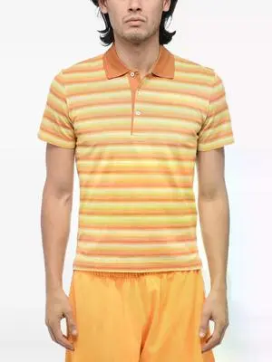 Corneliani Striped Short-sleeve Polo Shirt