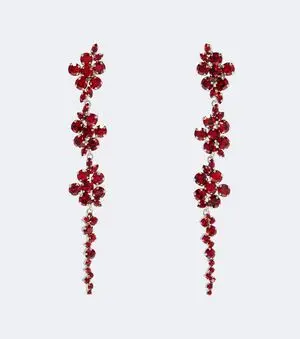 Simone Rocha Crystal-embellished Drop Earrings - Burgundy