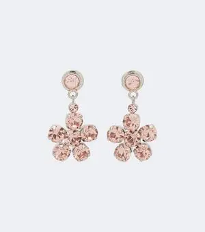 Simone Rocha Crystal-embellished Drop Earrings - Pink