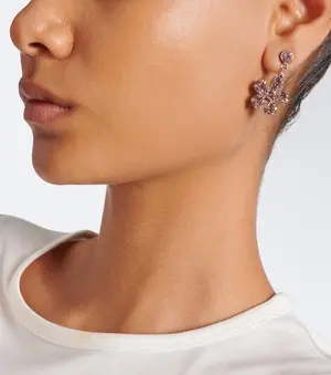 Simone Rocha Crystal-embellished Drop Earrings - Pink