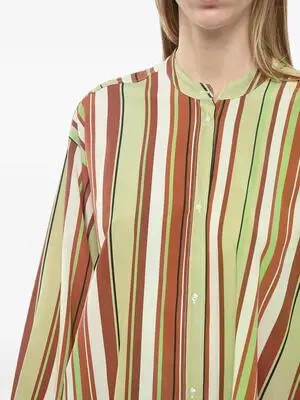 MR.MRS SHIRT Asymmetric Striped Blouse