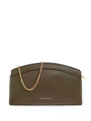 Michael Kors Small Athena Leather Shoulder Bag - Green