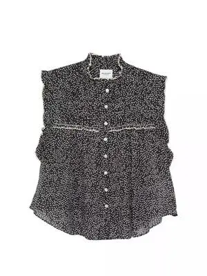 MARANT ETOILE Dersia Polka-dot Blouse - Black