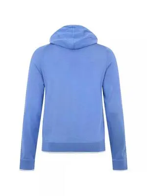 MOORER Nivola Zip-up Drawstring Cardigan - Blue