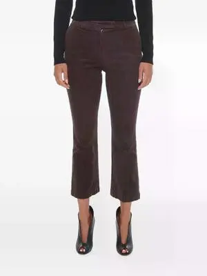 QL2 QUELLEDUE Corduroy Cropped Trousers - Brown