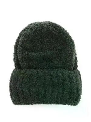 POLAR SKATE CO Embroidered-logo Bouclé Beanie Hat - Green