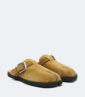 MAISON MARGIELA Tabi Daily Suede Mules - Beige