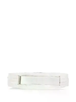 Corneliani Pleated Silk Cummerbund - White