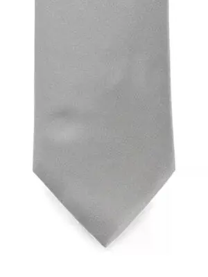 Corneliani Silk Pointed-tip Tie - Grey