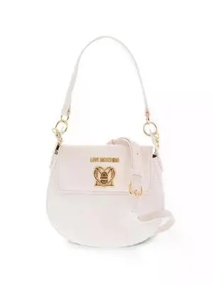 Moschino Mini Logo-plaque Shoulder Bag - Neutrals