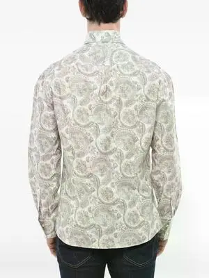 Brunello Cucinelli Paisley-print Button-down Cotton Shirt