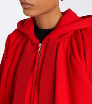 PATOU Cotton Zip-up Hoodie With Drawstring Hood