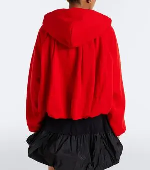 PATOU Cotton Zip-up Hoodie With Drawstring Hood