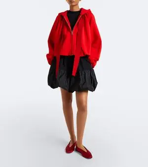 PATOU Cotton Zip-up Hoodie With Drawstring Hood
