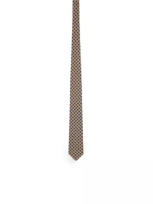 LARDINI Geometric-print Pointed Tie