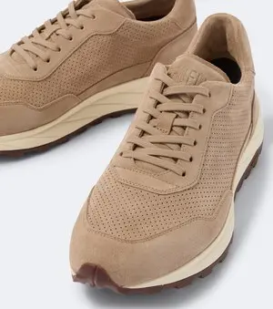 Fedeli Suede Trimmed Sneakers