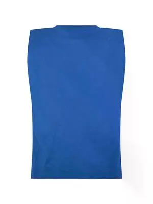 MOORER Sleeveless Vest With Padded Shoulders - Blue