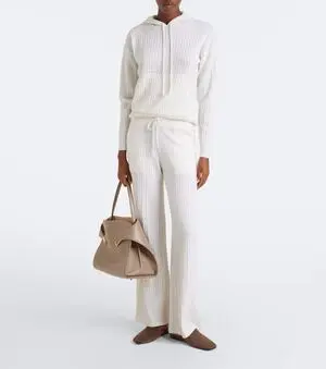 Eleventy Cable-knit Cashmere Hoodie