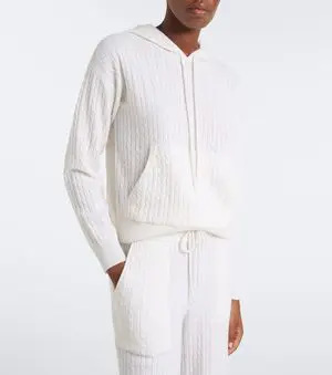 Eleventy Cable-knit Cashmere Hoodie