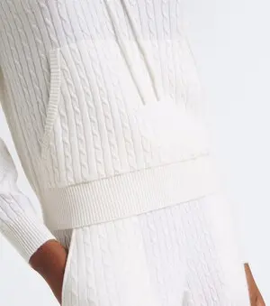 Eleventy Cable-knit Cashmere Hoodie