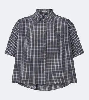 Loewe Checked Cotton-blend Shirt - Black