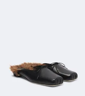 Simone Rocha Leather Mules - Black