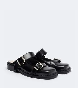 Simone Rocha Leather Mules - Black