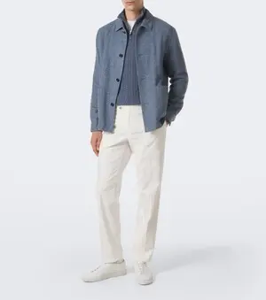Fedeli Cable-knit Cashmere Half-zip Sweater