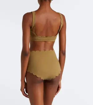 Marysia Santa Monica Scalloped Bikini Bottoms - Beige