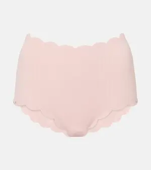 Marysia Marysia Santa Monica Scalloped Bikini Bottoms Pink
