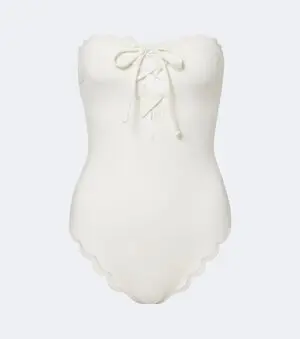 Marysia Riviera Scalloped Swimsuit - White