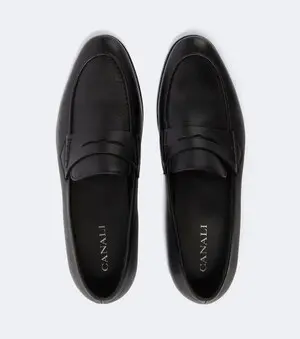 Canali Leather Penny Loafers
