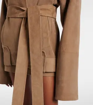Khaite Alder Belted Suede Jacket