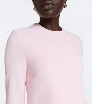 Safiyaa Floral-appliqué Crêpe Mini Dress