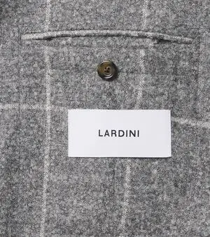 LARDINI Checked Alpaca And Wool-blend Blazer