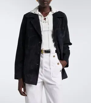 NILI LOTAN Dominic Suede Jacket