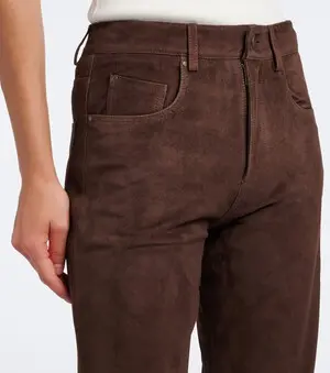 ARMA Suede Straight-leg Pants