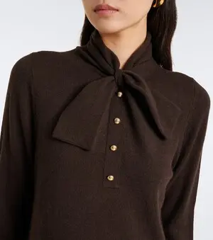 Jardin Des Orangers Tie-neck Wool And Cashmere Sweater