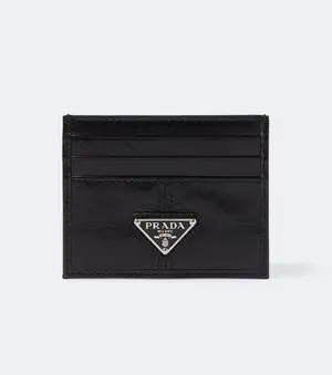 Prada Leather Card Holder - Black