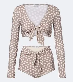 Alaïa Polka Dot Two-piece Bikini - Beige