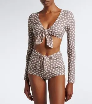Alaïa Polka-dot Bikini - Beige