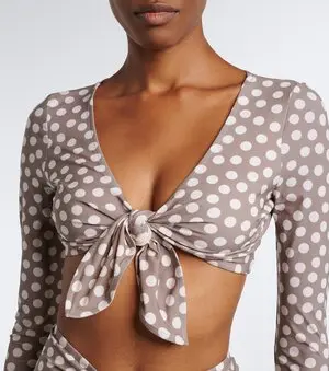 Alaïa Polka-dot Bikini - Beige
